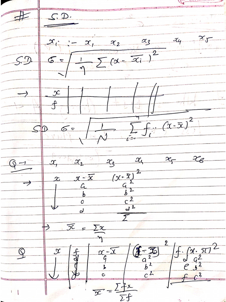 Standard deviations in probability and staticStandard deviation ...