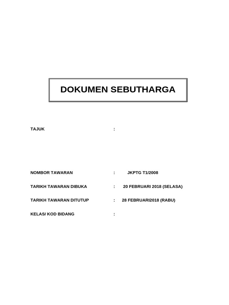 Sh012018 Dokumen Sebutharga Membekal Dan Menjahit Pakaian Seragam Kump ...