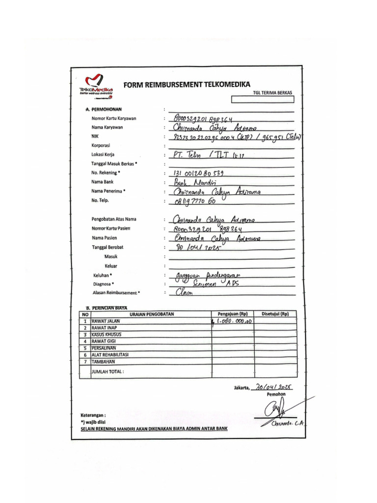 Telkomedika Reimbursement THT | PDF