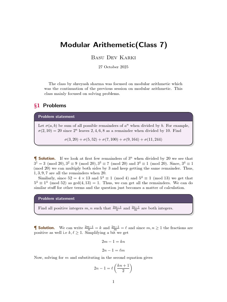 Class 7 | PDF