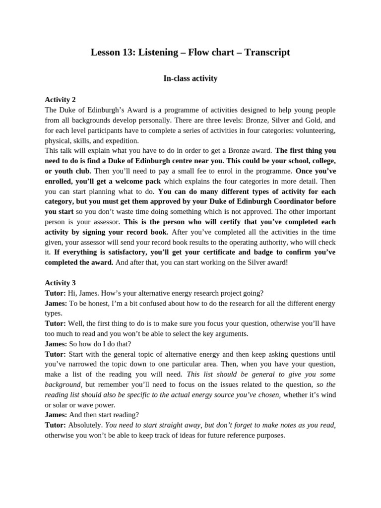 TB Lesson 13 U4 JR Transcripts | PDF