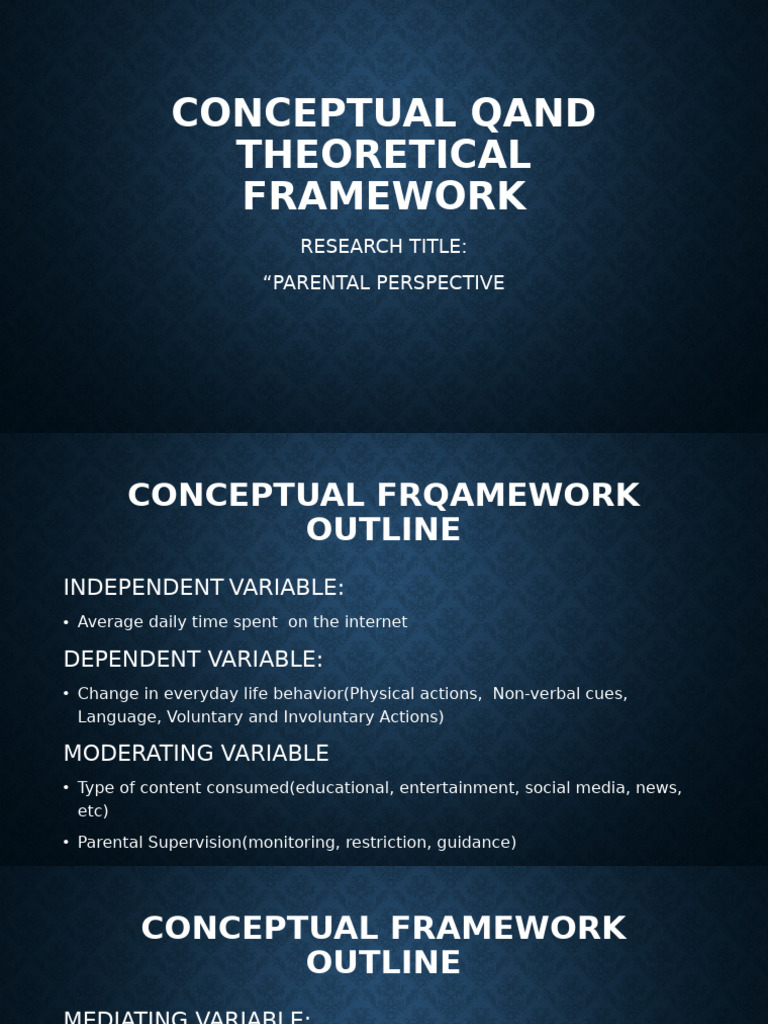 Conceptual Qand Theoretical Framework | PDF | Behavior | Psychological ...