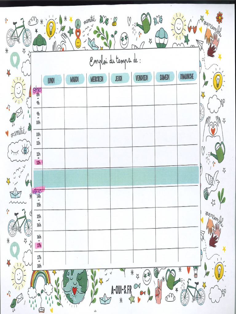 Emploi Du Temps | PDF
