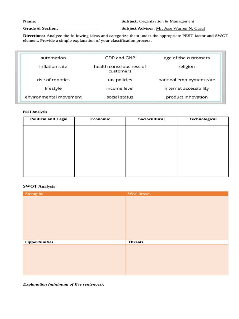 Performance Task 1.3 OM | PDF