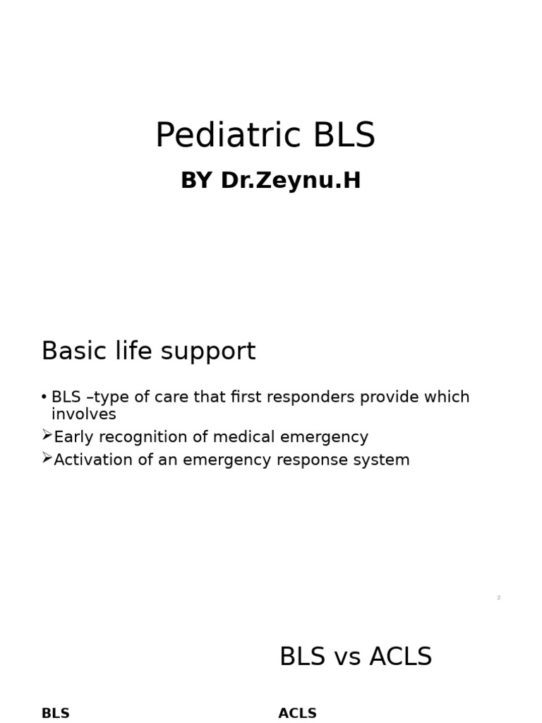 Pediatric Bls | PDF