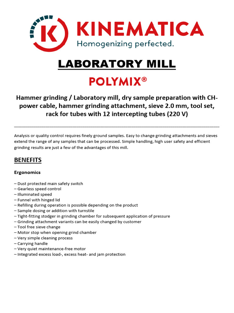 Laboratory Hammer Mill for Sample Prep | PDF