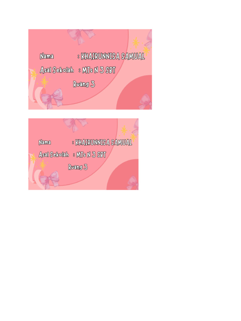 Id Card Nisa | PDF