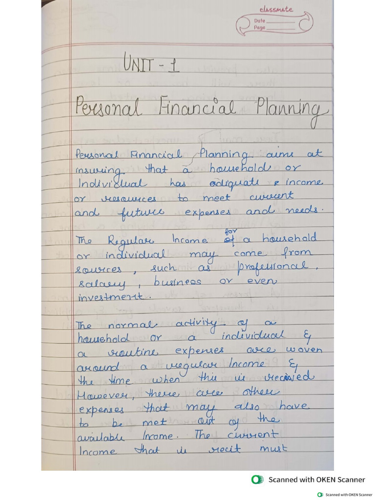 Managing Personal Finance Chapter 1,2 and 3 | PDF