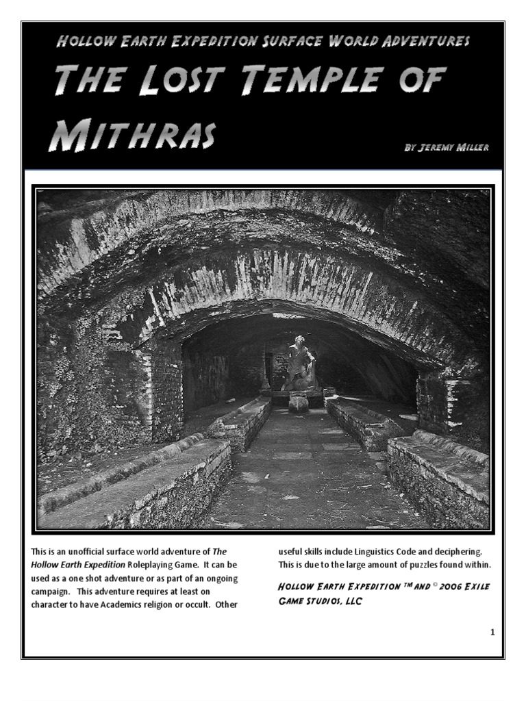 The Lost Temple of Mithras | PDF | Horses | Chariot