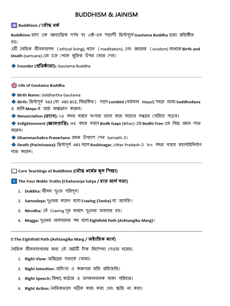4. Buddhism & Jainism | PDF