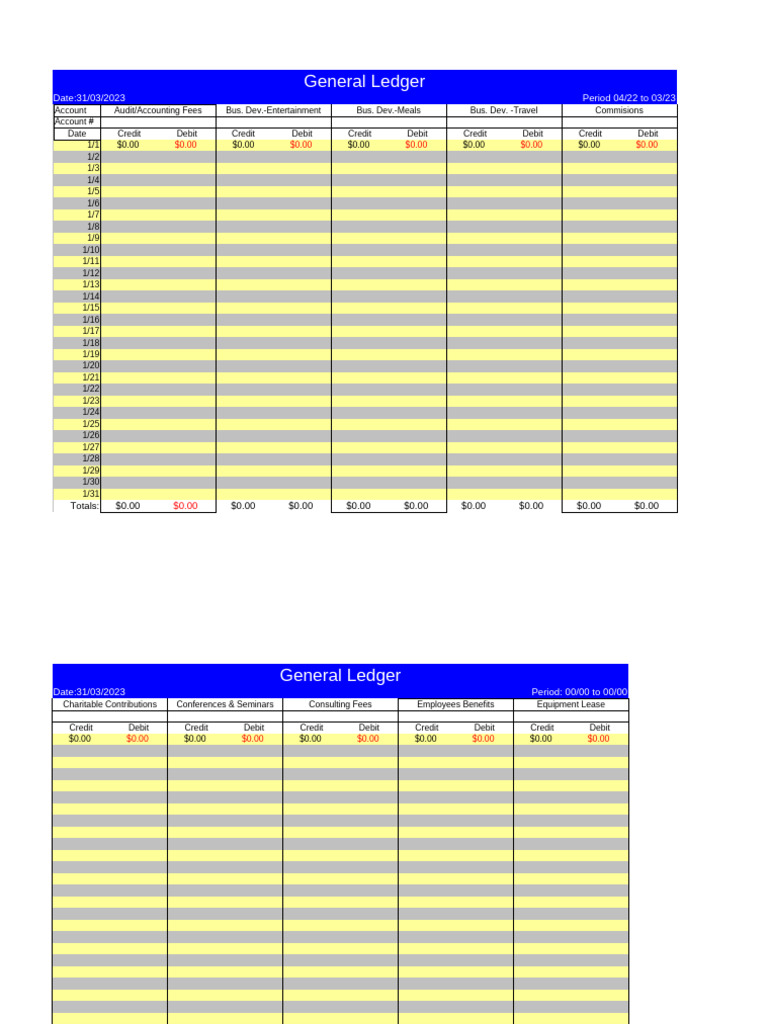 General Ledger Summary 2023 | PDF | Debits And Credits | Financial Services