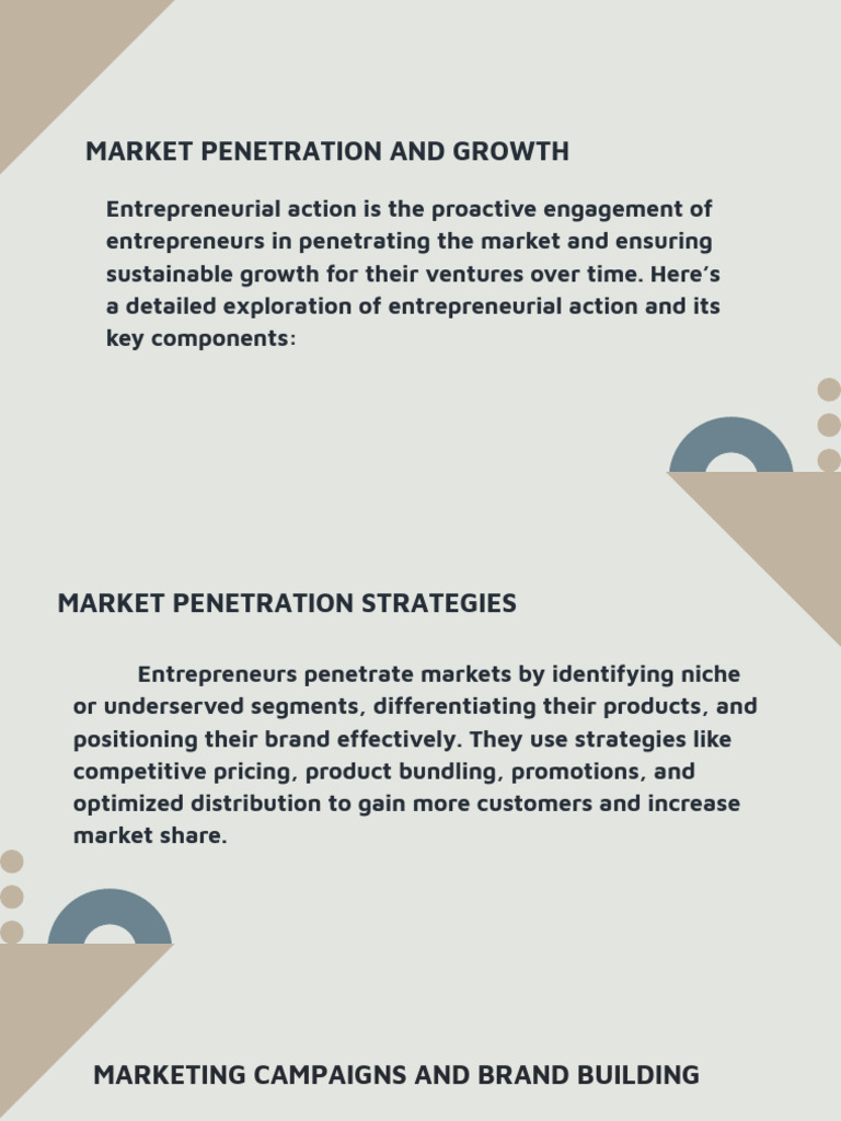 Entrepreneurial Action for Market Growth | PDF | Entrepreneurship ...