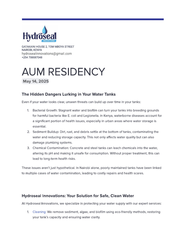 Aum Residency Report | PDF