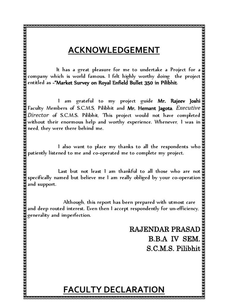 Acknowledgement | Survey Methodology | Sampling (Statistics) | Free 30 ...