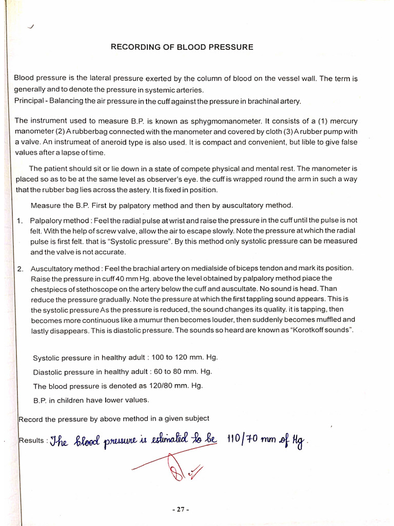 Blood Pressure Physio | PDF