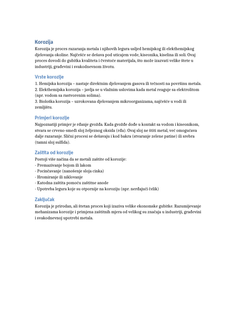 Korozija | PDF