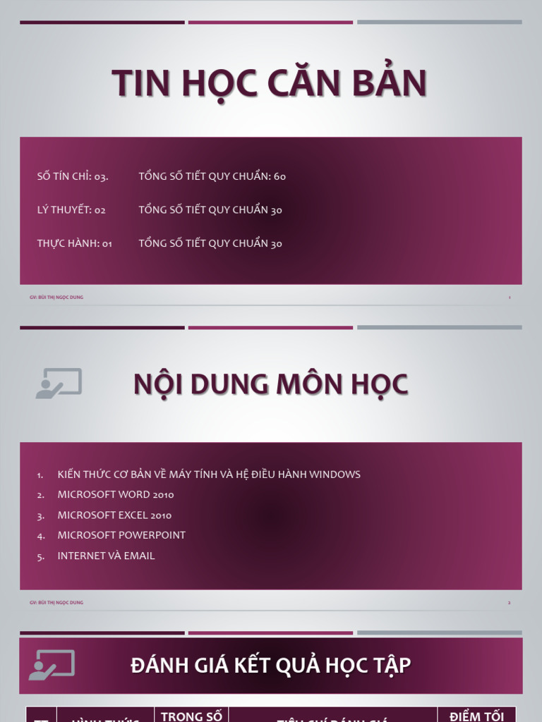Slide TIN HOC CAN BAN - 60T - Sinh Vien (1) | PDF