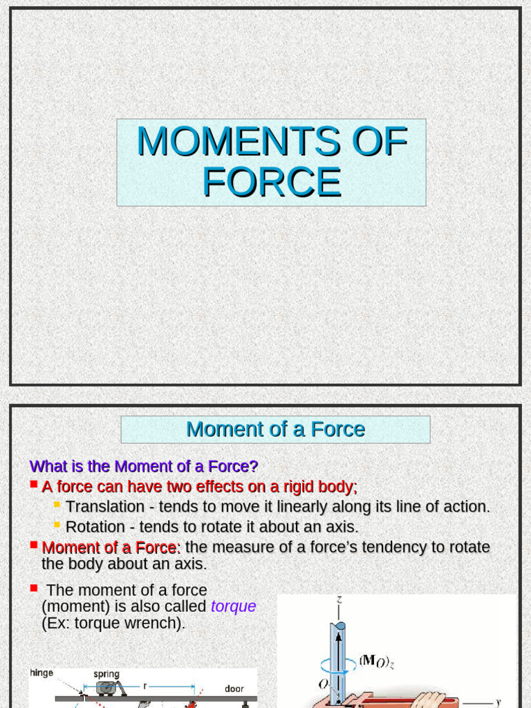 2021 Moments | PDF | Torque | Rotation Around A Fixed Axis