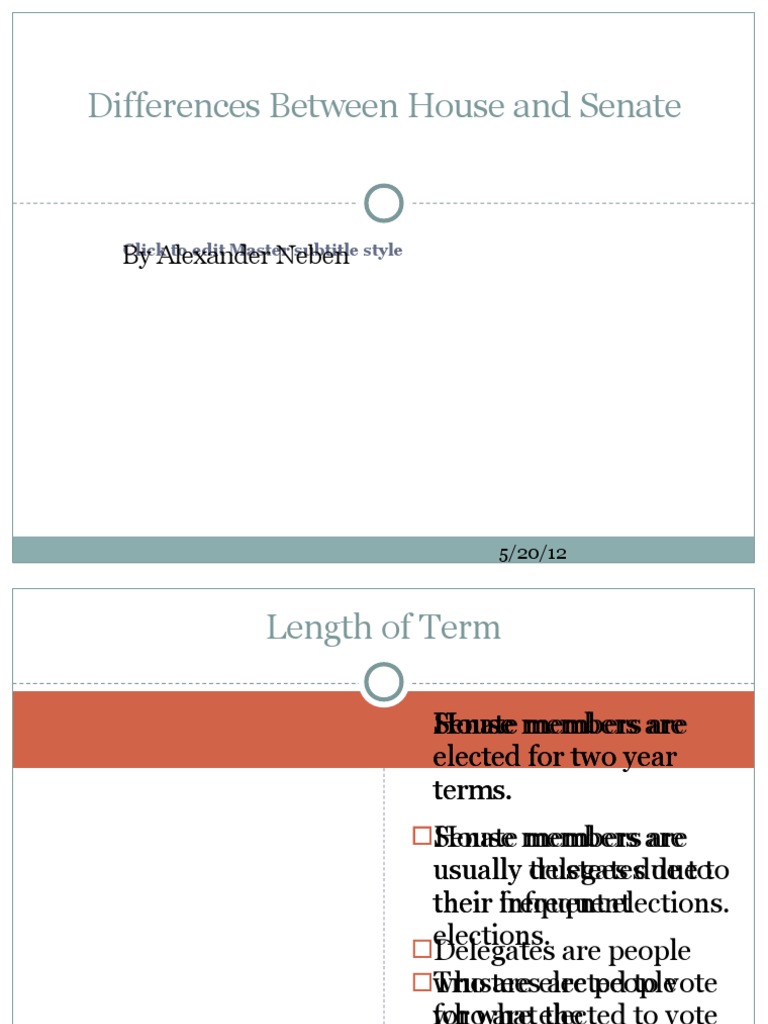 House vs. Senate: Key Differences Explained | PDF | United States ...