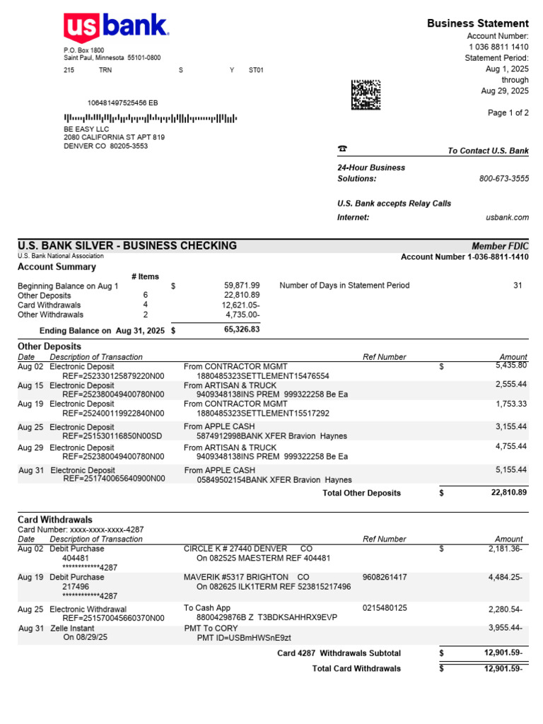 Bank Statement 2 AUG | PDF | Banks | Interest