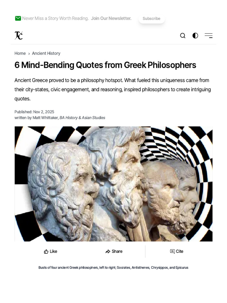 6 Mind-Bending Quotes From Greek Philosophers _ TheCollector | PDF ...