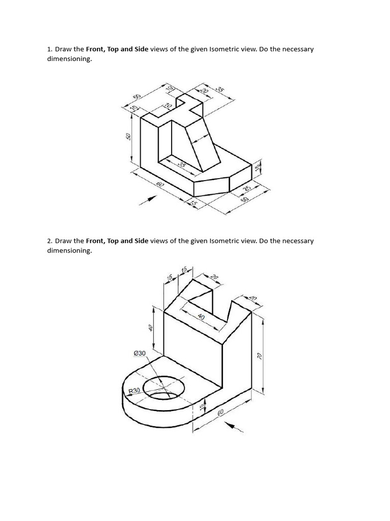Isometric Drawing Practice | PDF