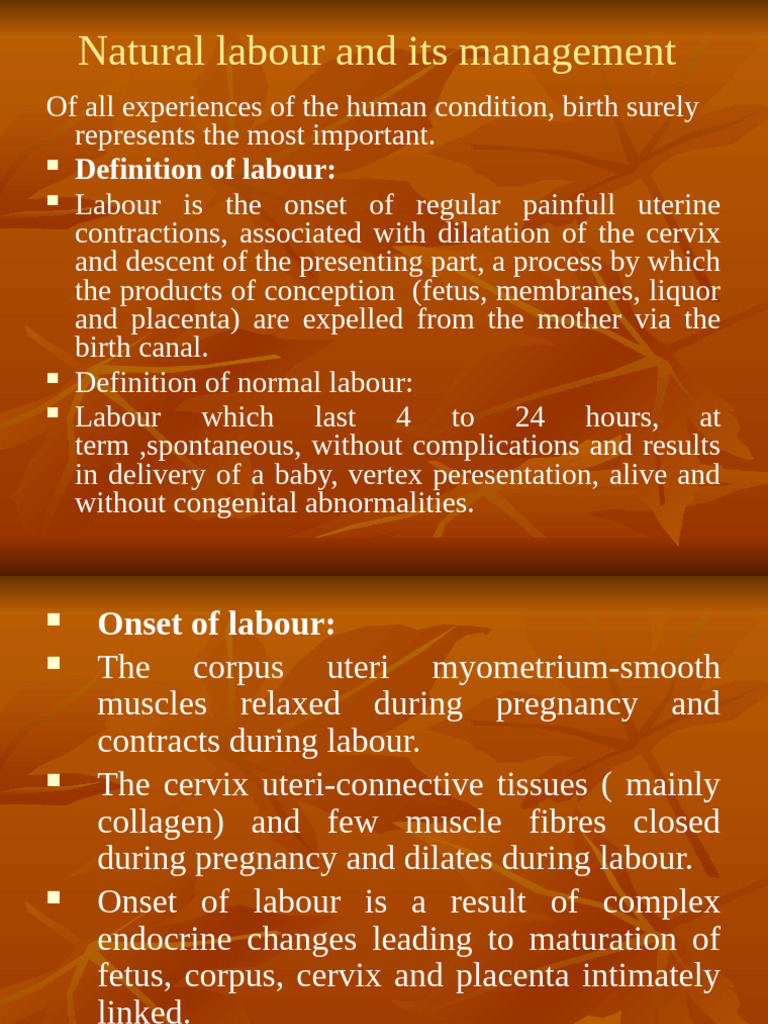 Understanding Natural Labour Management | PDF | Childbirth | Pelvis