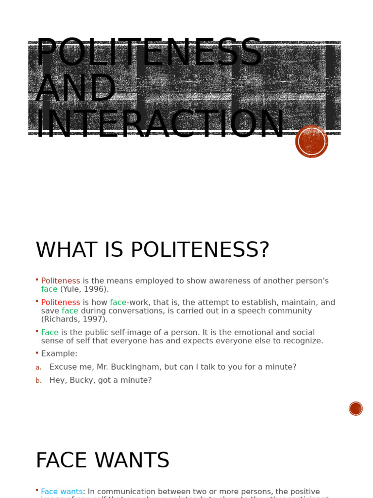 Understanding Politeness in Communication | PDF | Psychological ...