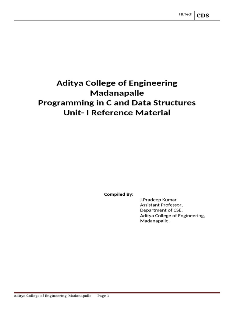 R13 ECE CDS I Unit | PDF | Random Access Memory | Printer (Computing)