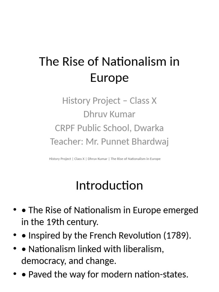 The Rise of Nationalism in Europe Final | PDF | Nationalism | Germany