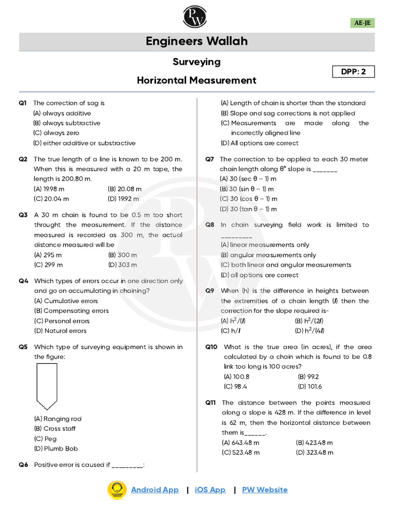 Chain Survey1 | PDF | Surveying | Length