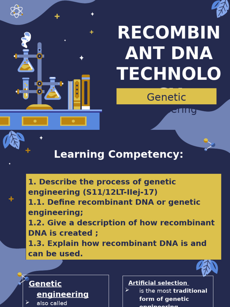 Recombinant DNA Technology 095622 | PDF | Recombinant Dna | Molecular ...