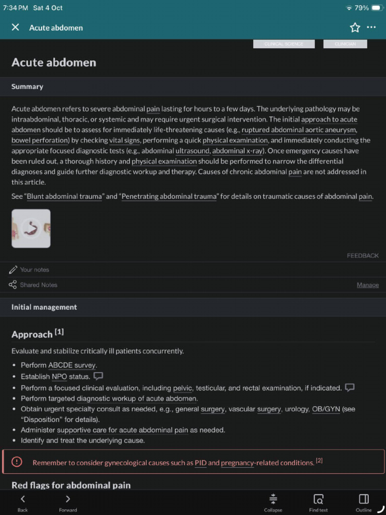 Amboss acute abdomen | PDF