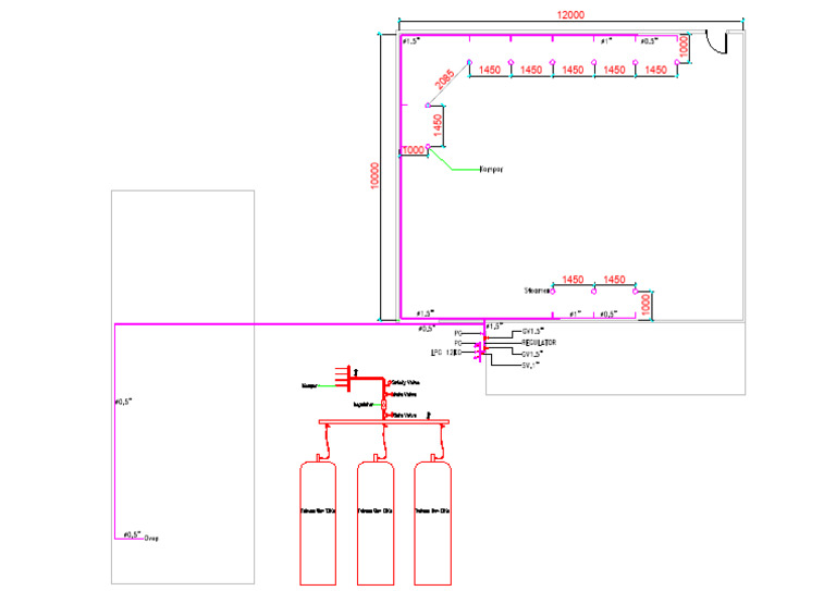 Denah Instalasi Pipa Gas | PDF