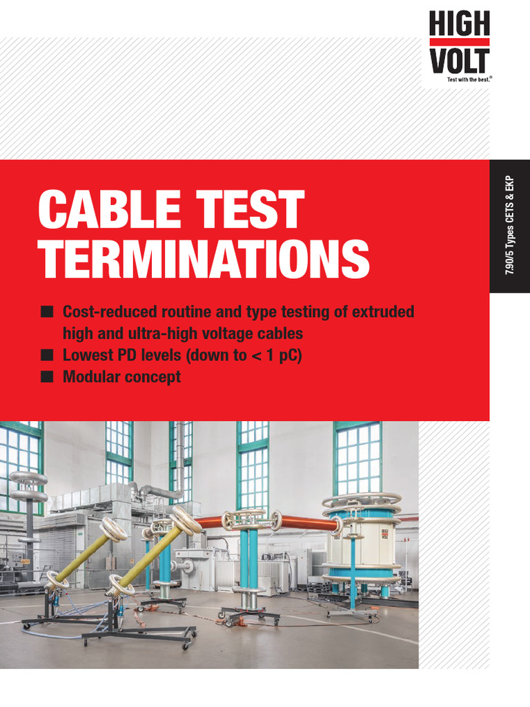 Cable Test Terminations Product Brochure 7.90 5 en | PDF | Electrical ...
