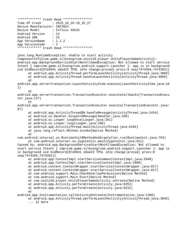 Mod Menu Crash 2025 10 20-16 35 27 | PDF | Java (Programming Language ...
