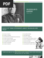 Mussolini's Fascism: Primary Sources | PDF | Benito Mussolini | Fascism