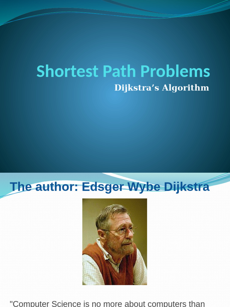Lecture 21-Djikstras Algorithm | PDF | Vertex (Graph Theory) | Computational Problems
