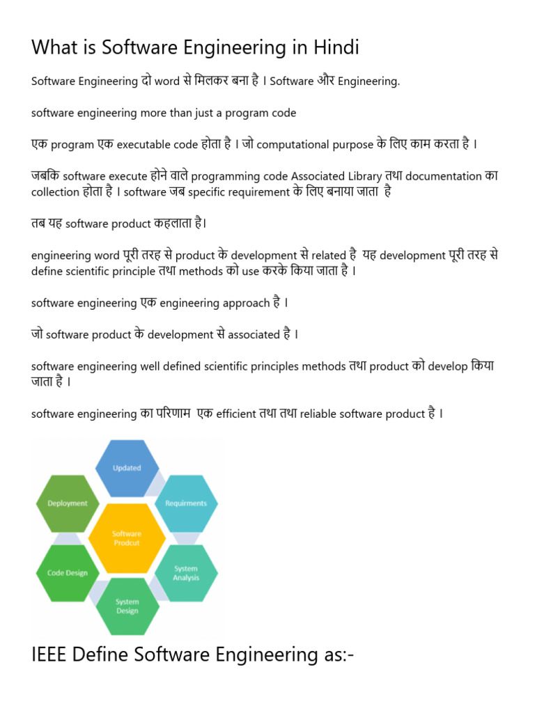 01 - What Is Software Engineering Hindi | PDF