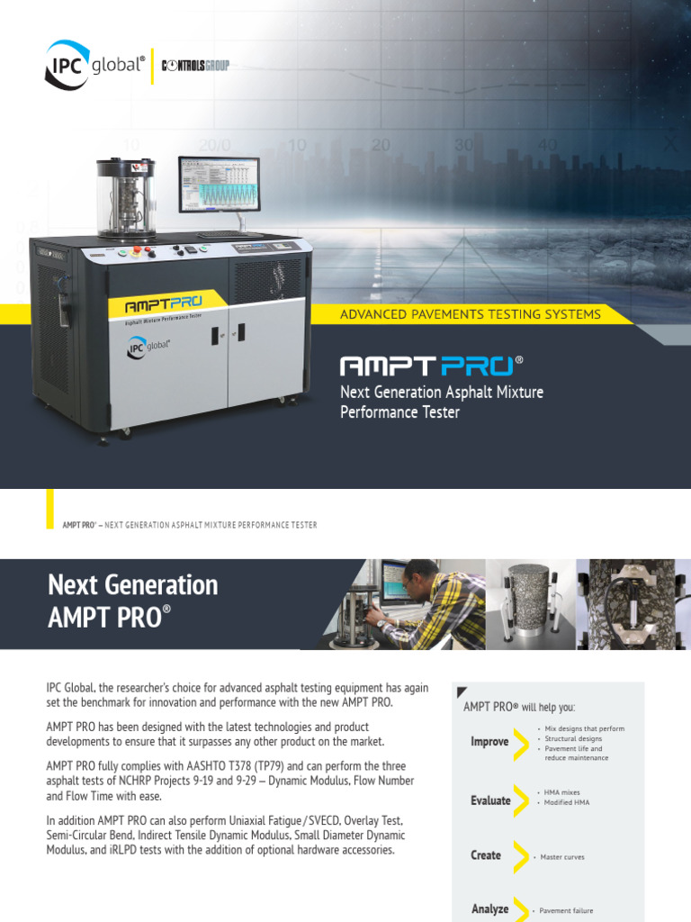 Asphalt Mixture Performance Tester AMPT Pro Brochure en | PDF | Fatigue ...