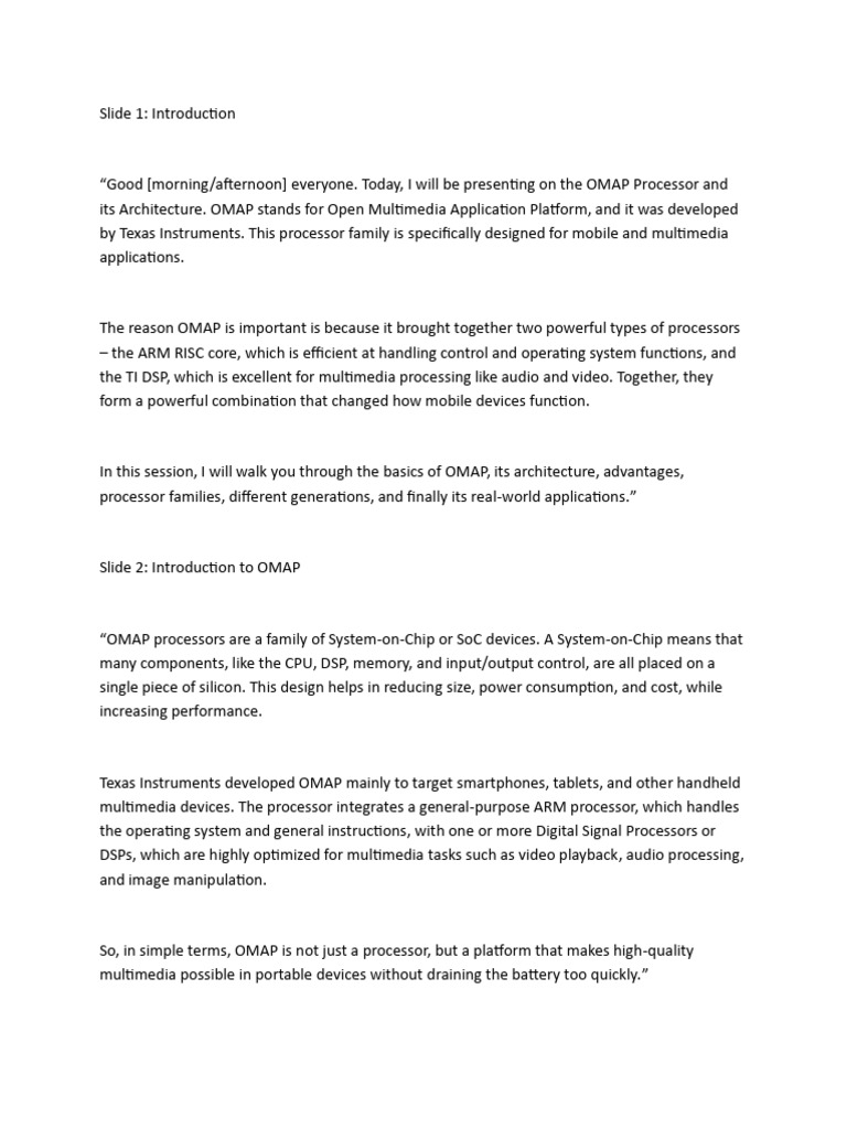 OMAP Processor Architecture Overview | PDF | Digital Signal Processor ...