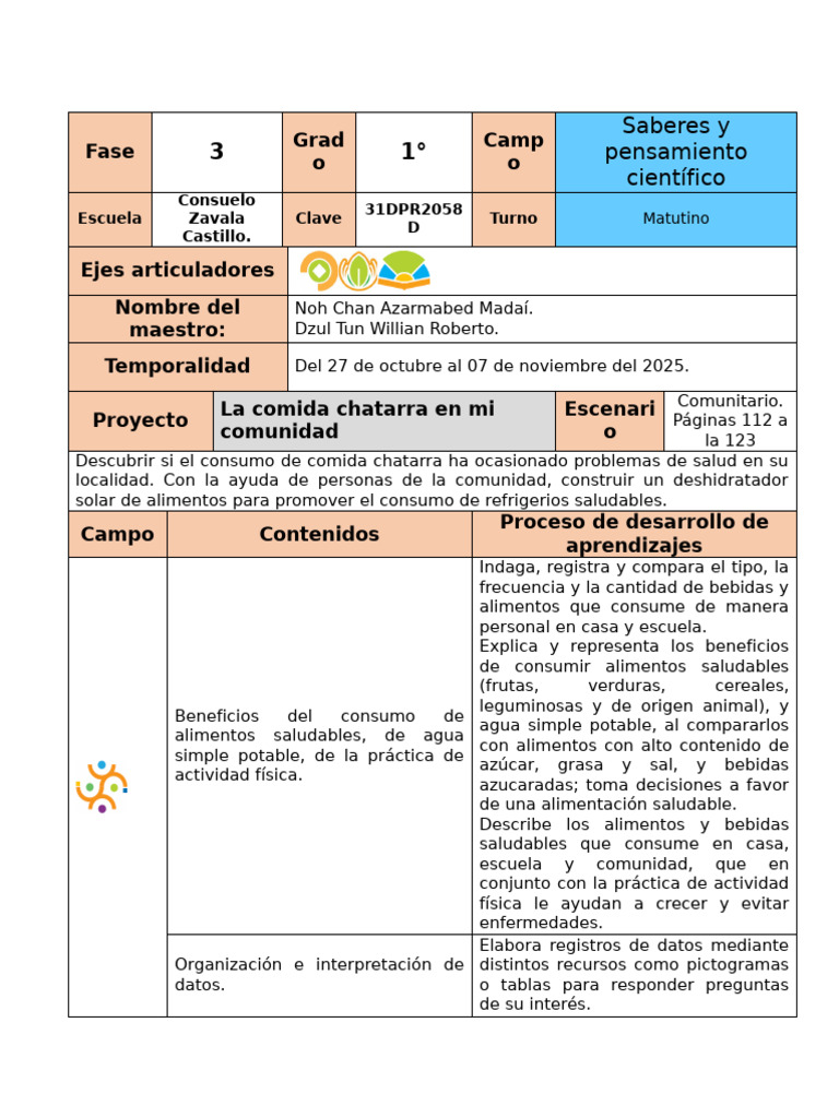 Proyecto sobre Comida Chatarra Saludable | PDF | Alimentos | Comida ...