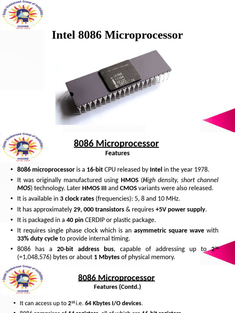 UNIT-1 8086 Architecture | PDF | Microprocessor | Central Processing Unit