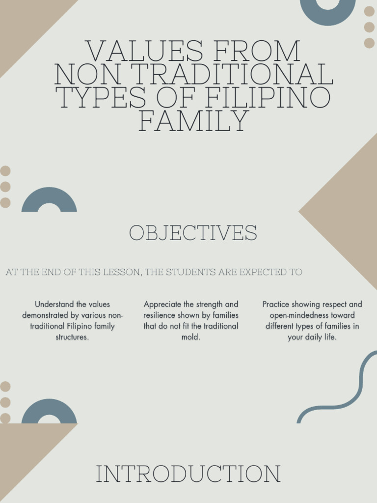 Values in Non-Traditional Filipino Families | PDF | Family | Love