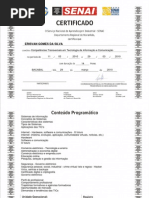 Certificado de Operador de Empilhadeira