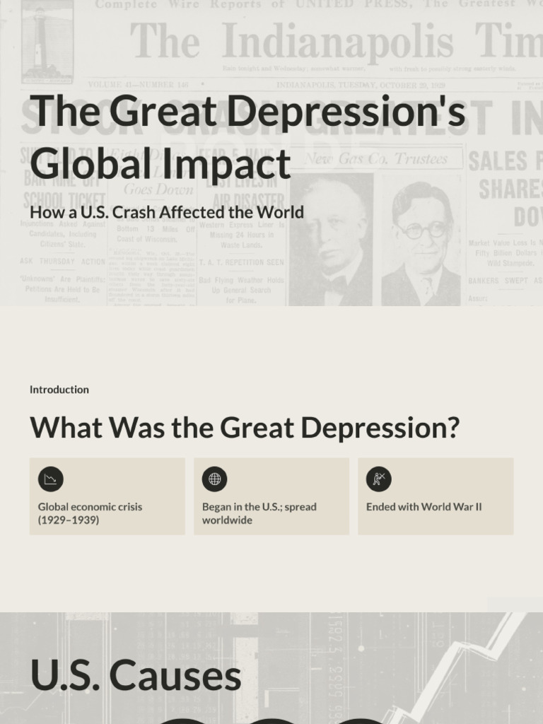 The Great Depressions Global Impact Group1 | PDF