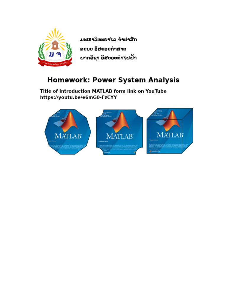 Homework Power System Analysis | PDF