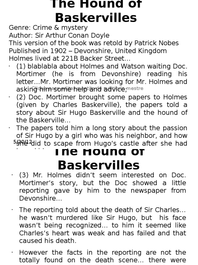 The Hound of Baskervilles | PDF