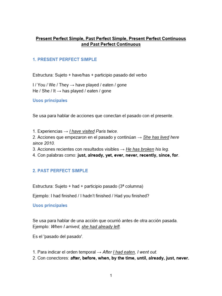 English Tenses: Perfect Forms Guide | PDF | Chess Theory | Chess