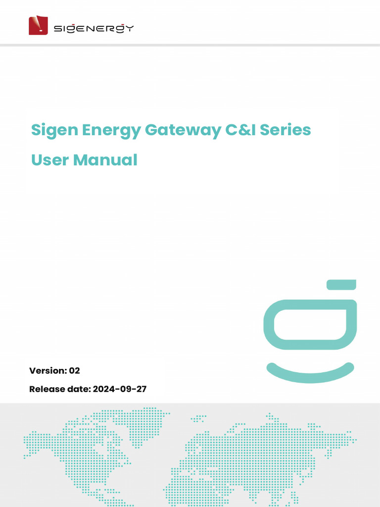 Sigenergy Gateway Installation Manual | PDF | Power Supply | Safety